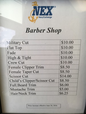 NAS Kingsville Directory - Barber Shop (NEX)